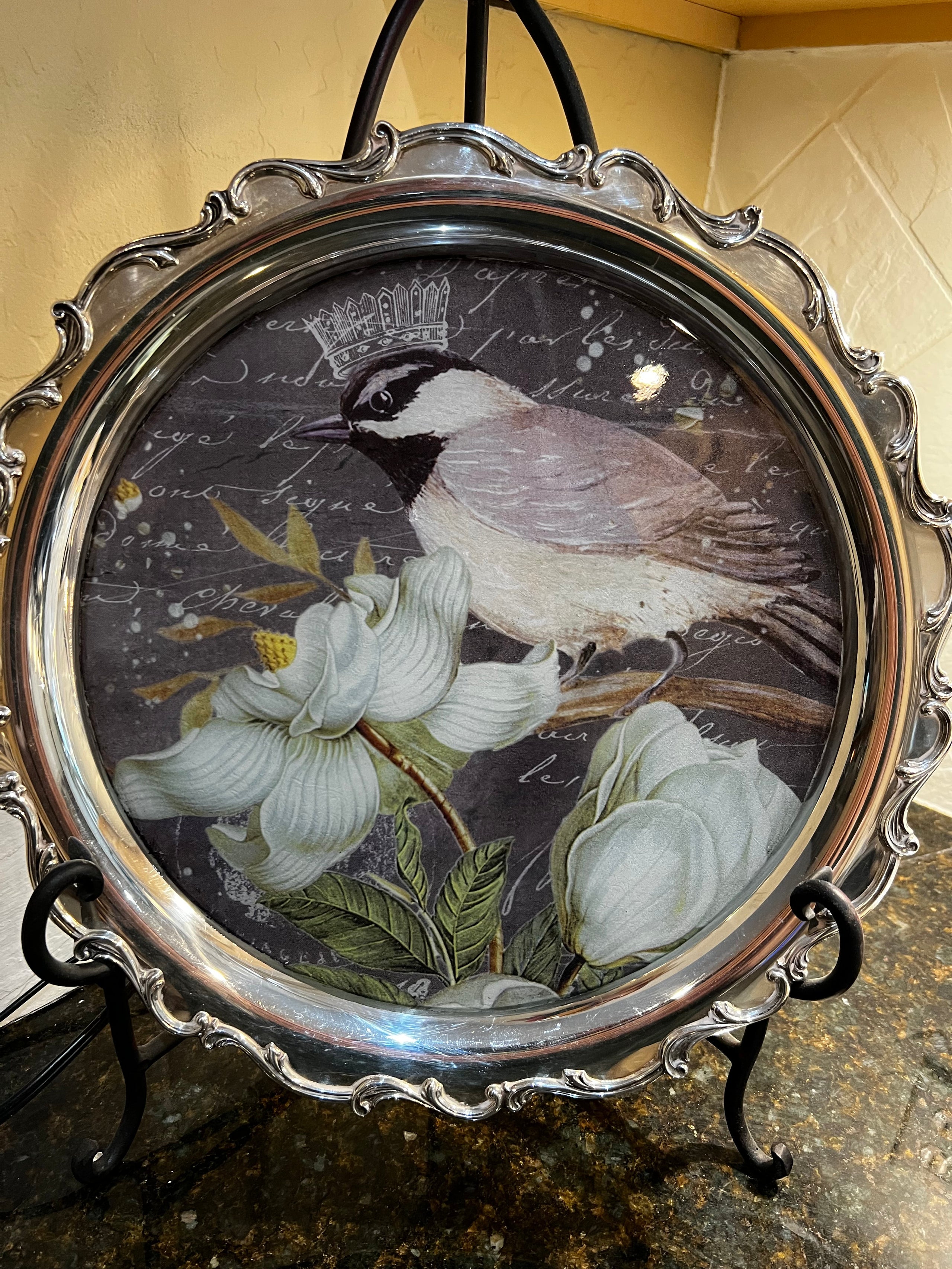 Decoupage Silver Tray with Resin Finish Class (Online Only) | Deborah ...