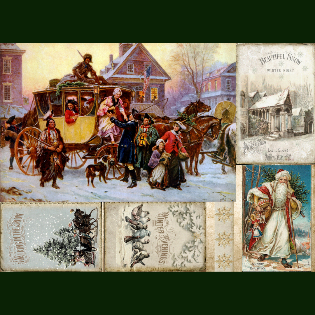 Vintage Christmas Cards3 Decoupage Tissue - Deborah Bucher Designs ...